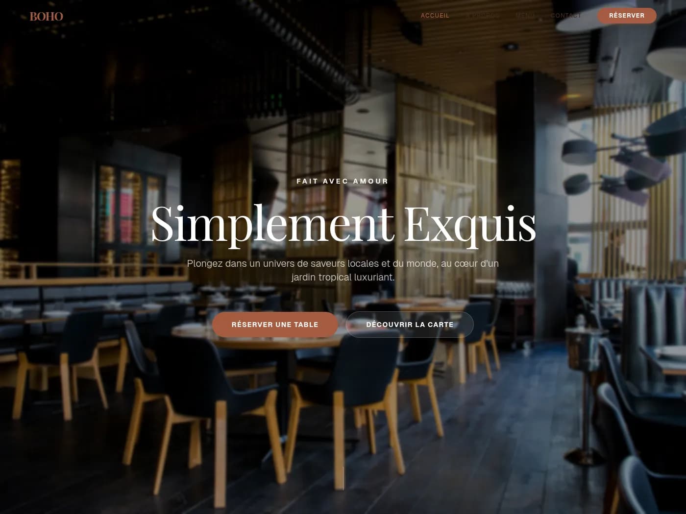 Boho Restaurant Web