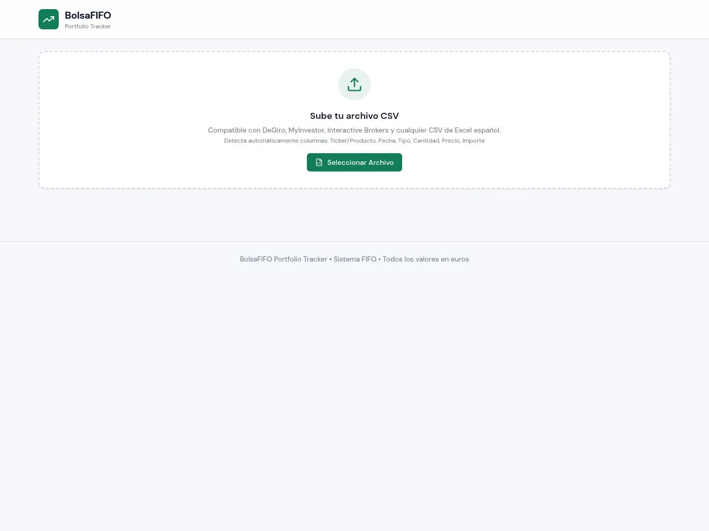 BolsaFifo Portfolio Tracker