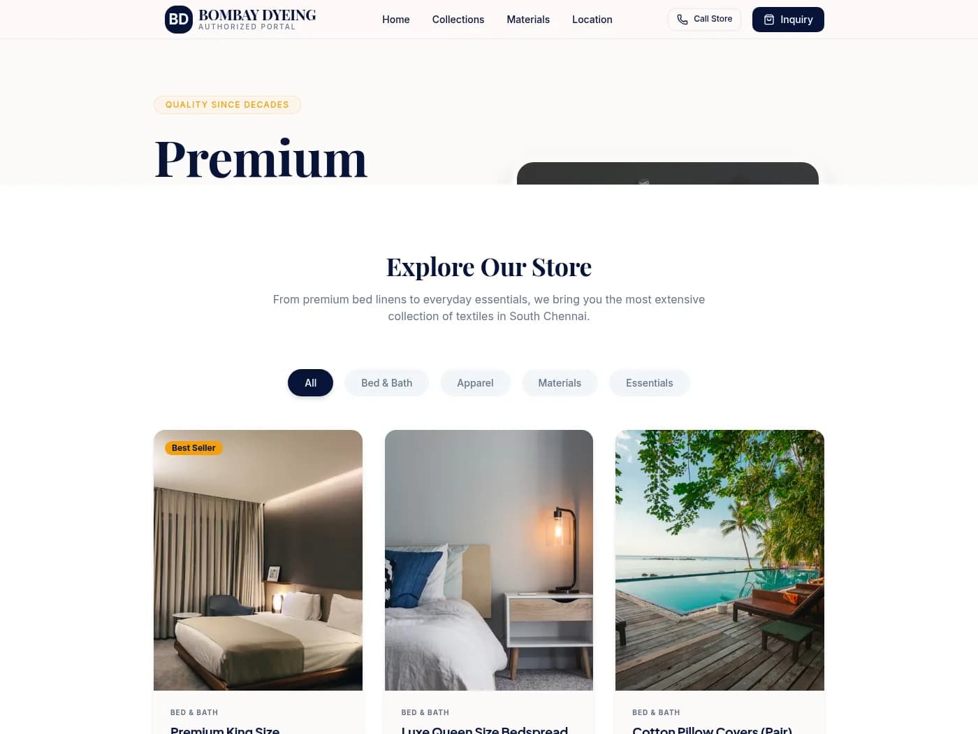 Bombay Dyeing Shop Portal