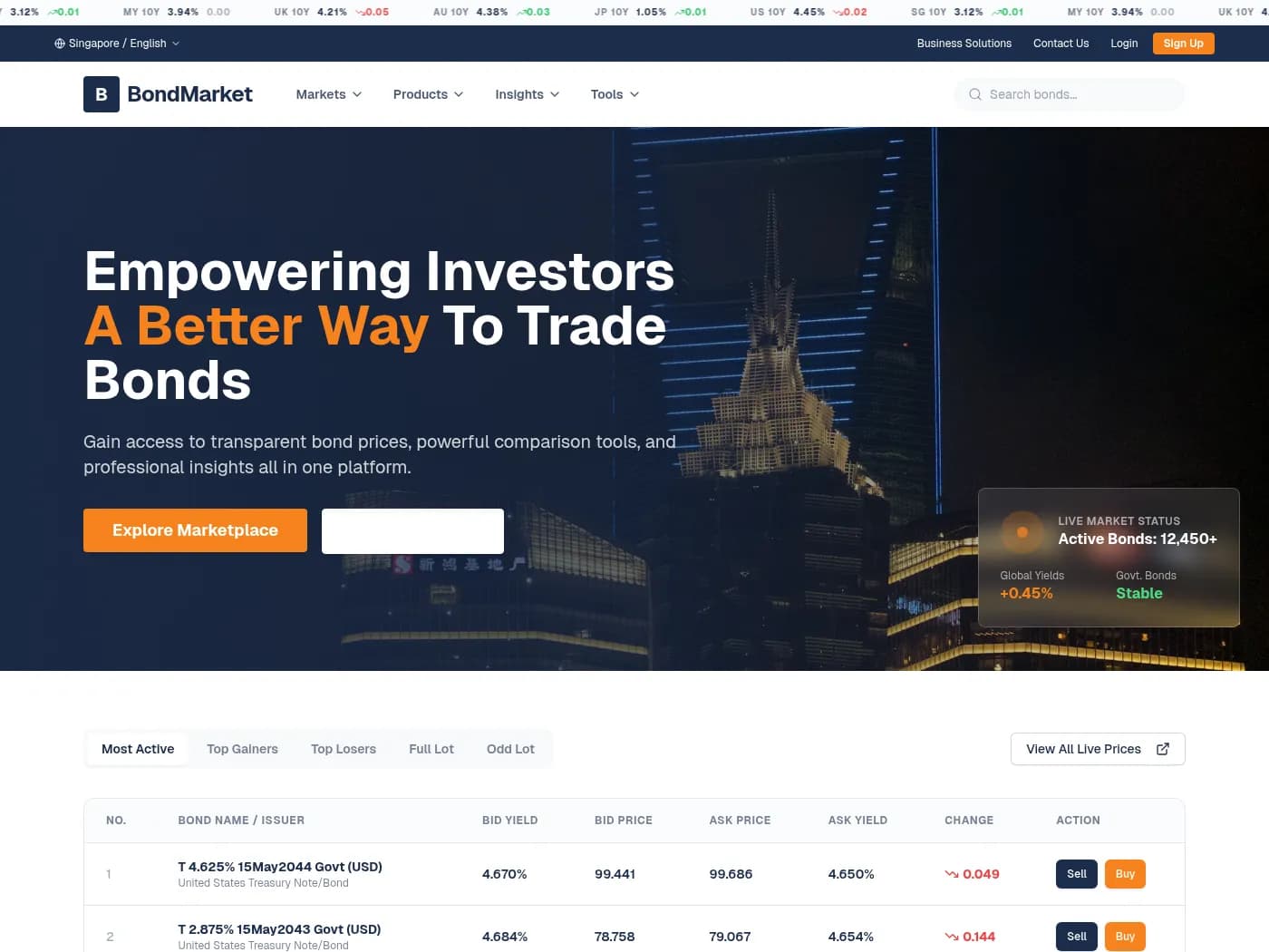 BondMarket Clone