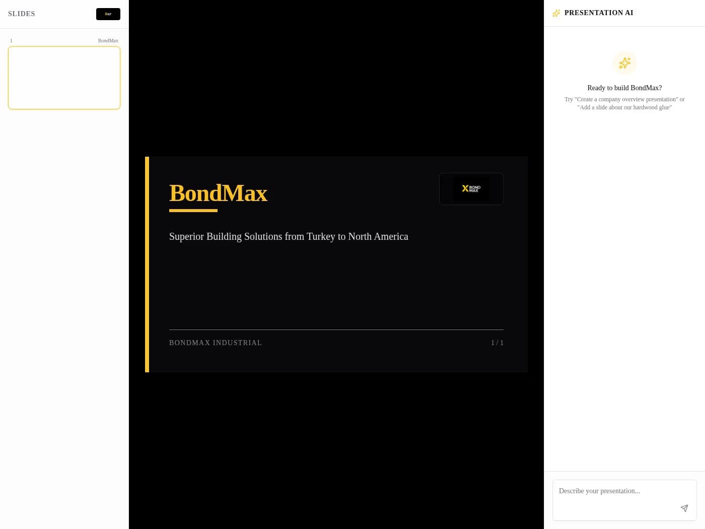 BondMax Company Presentation