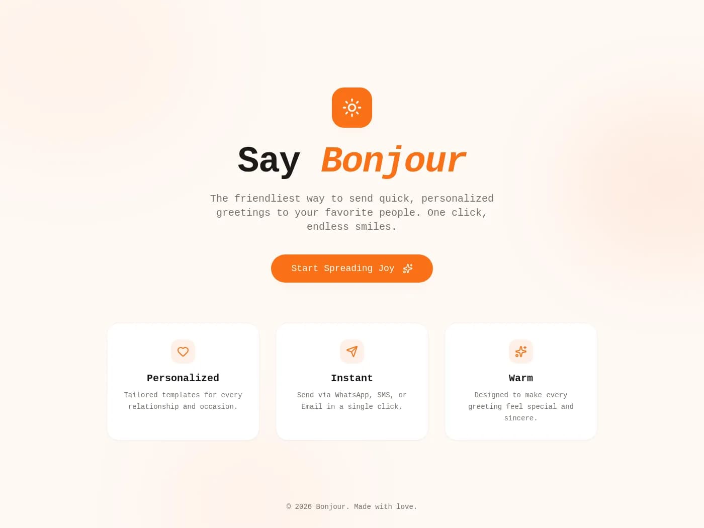 Bonjour App
