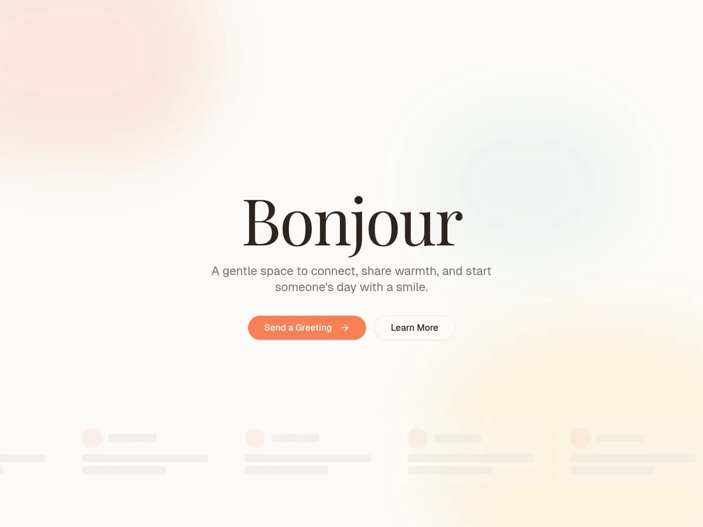 Bonjour Web App