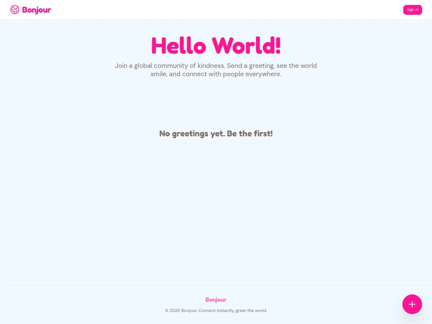 Bonjour Greeting App