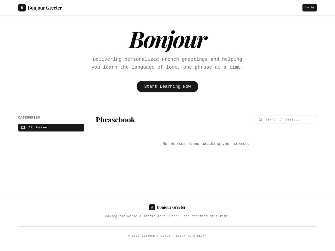 Bonjour Greeter