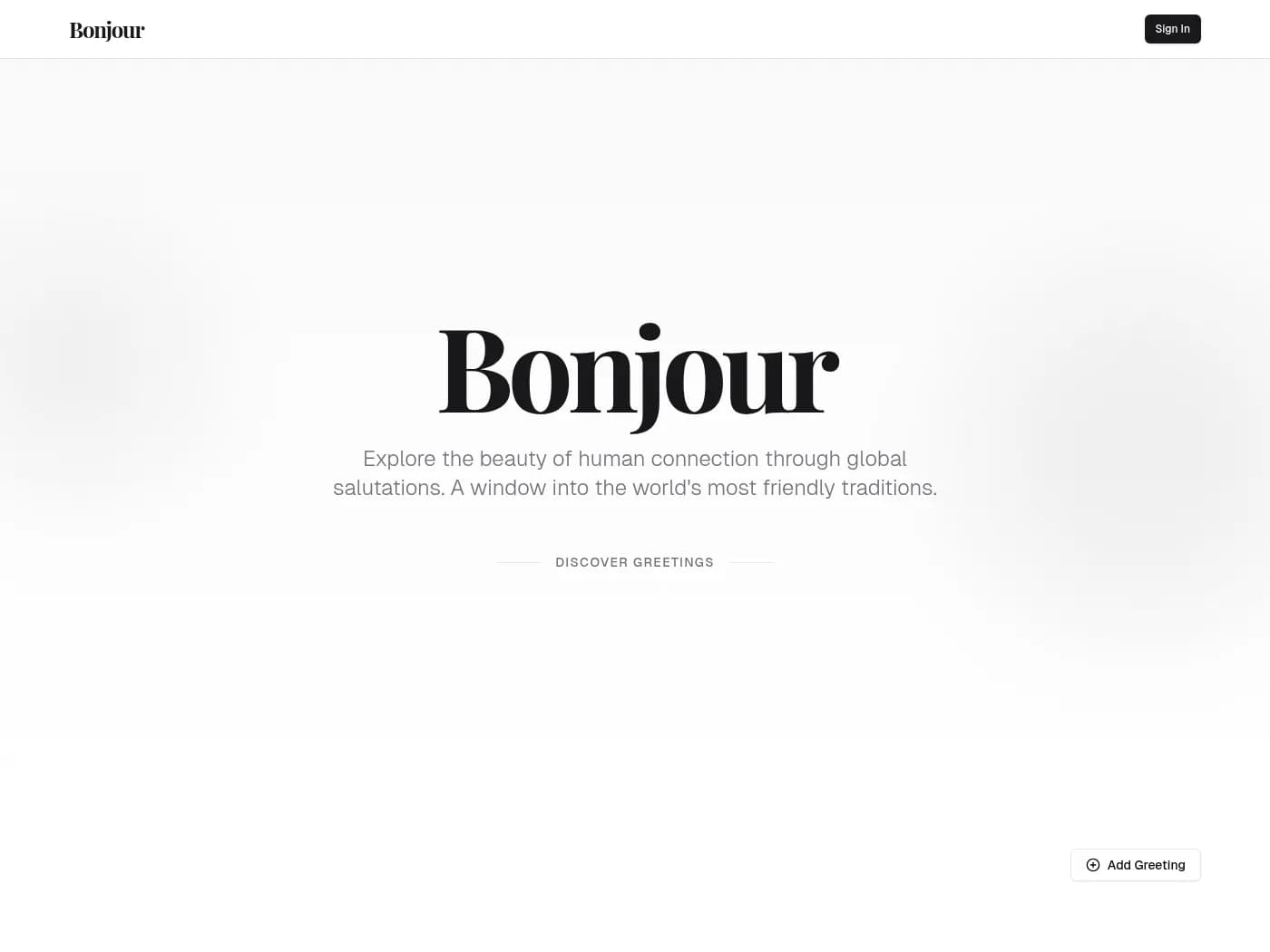 Bonjour Greeting App