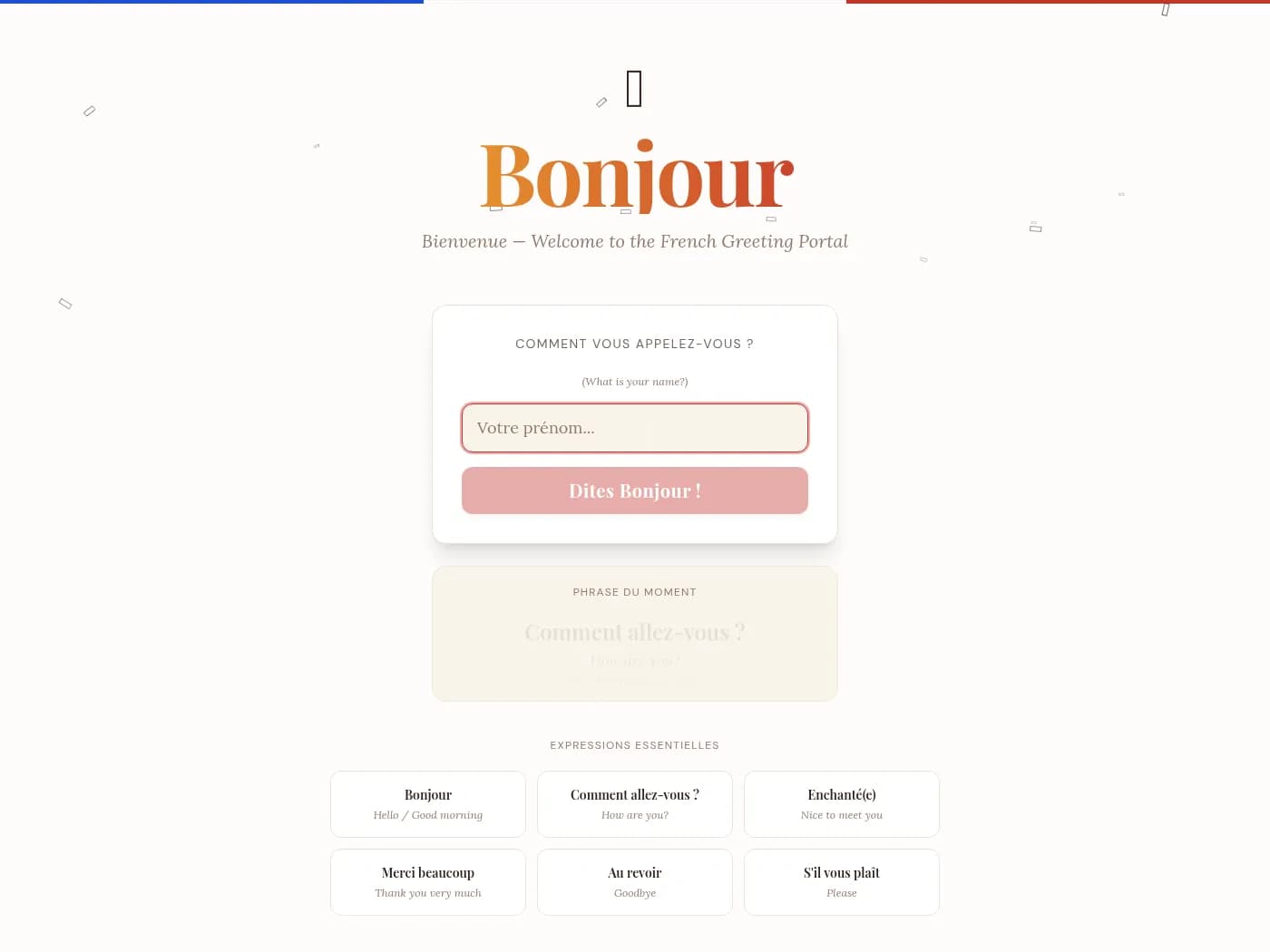 Bonjour Greeting Portal