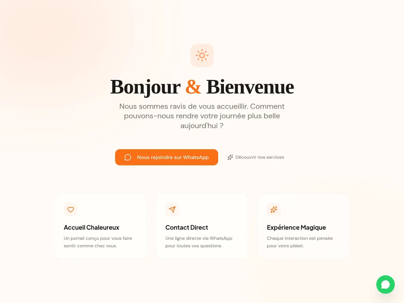 Bonjour Welcome Portal