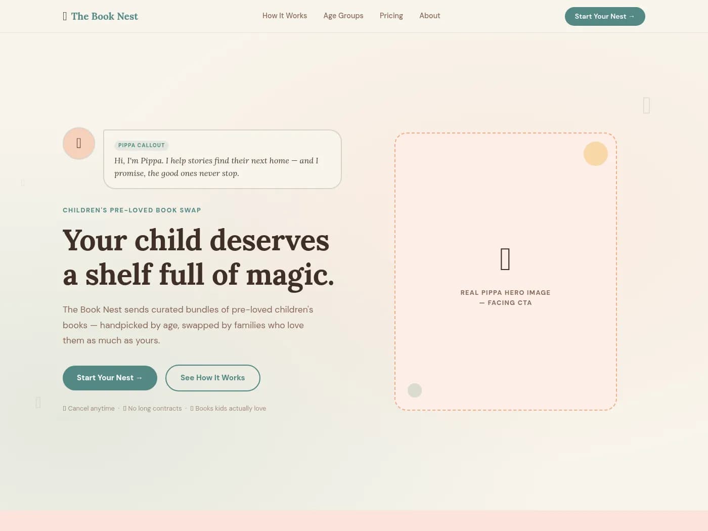 Book Nest Homepage Redesign