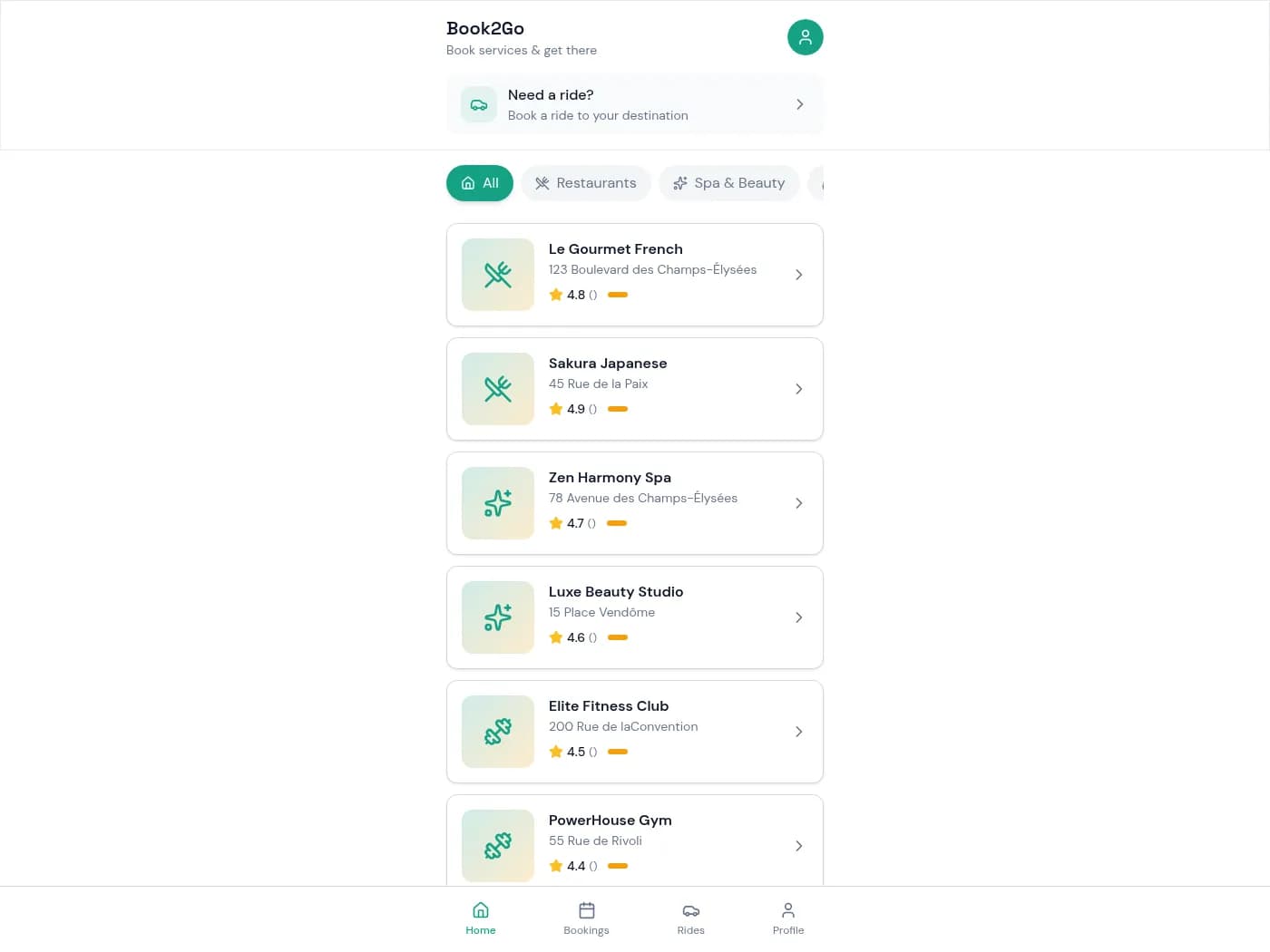 Book2Go Super App