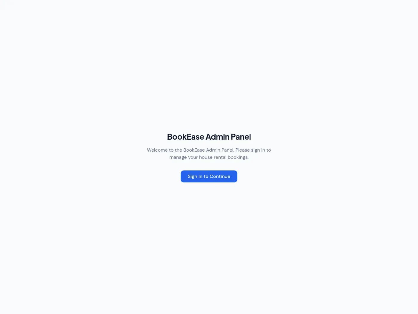 BookEase Admin Panel