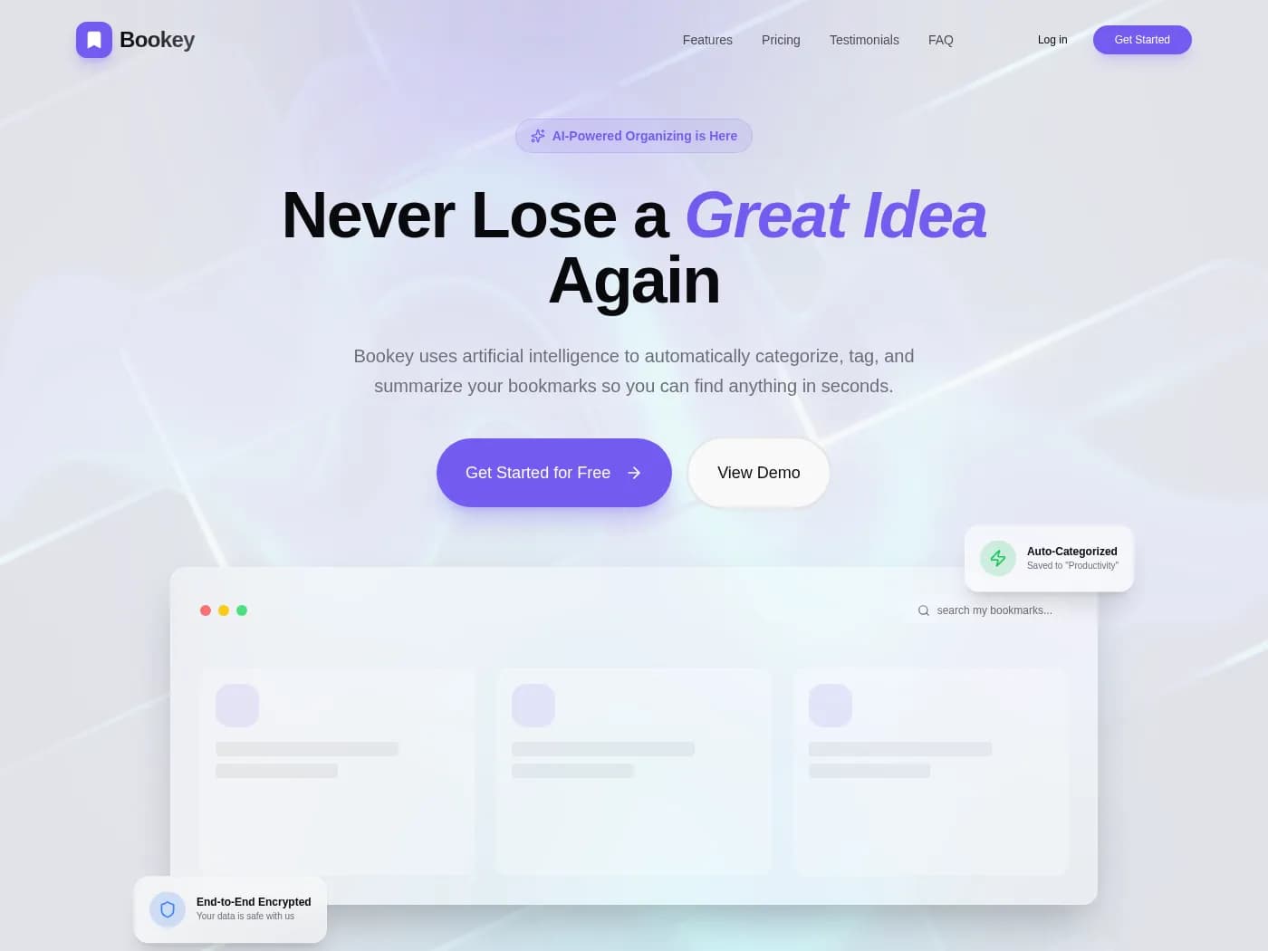 Bookey SaaS Landing Page