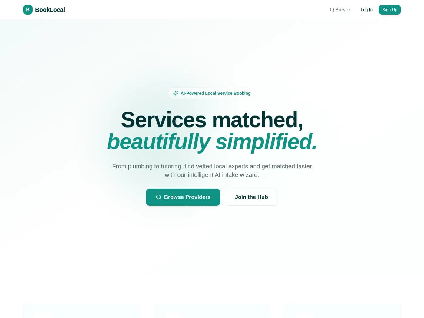 BookLocal Service Hub