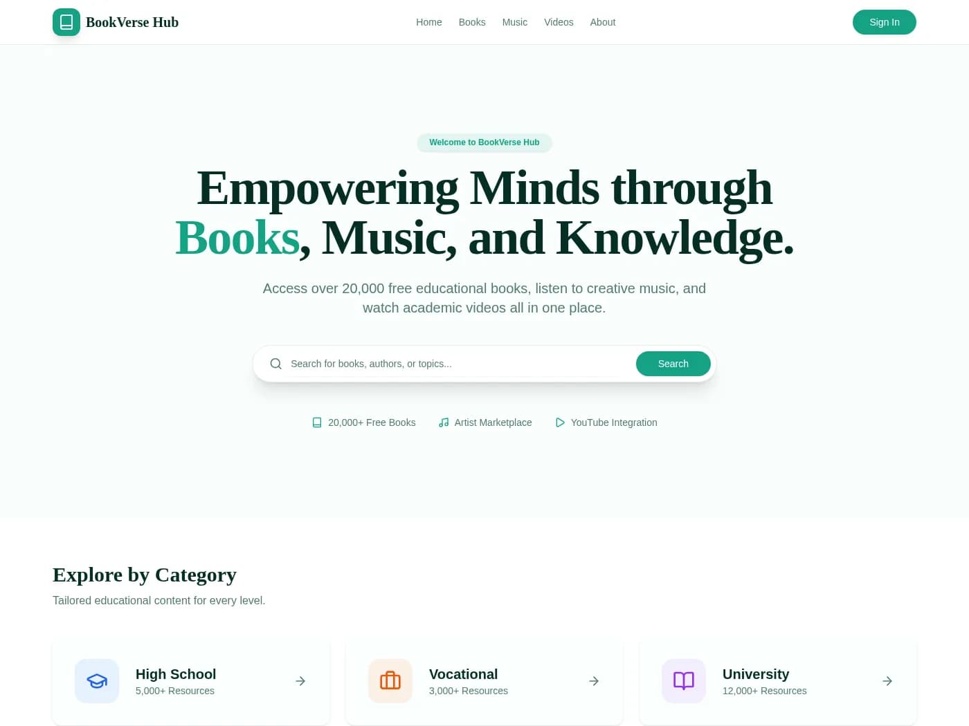BookVerse Hub