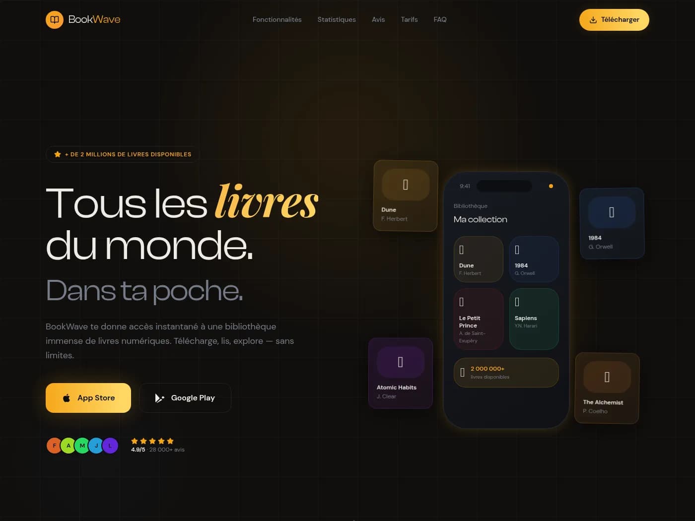 BookWave Landing Page