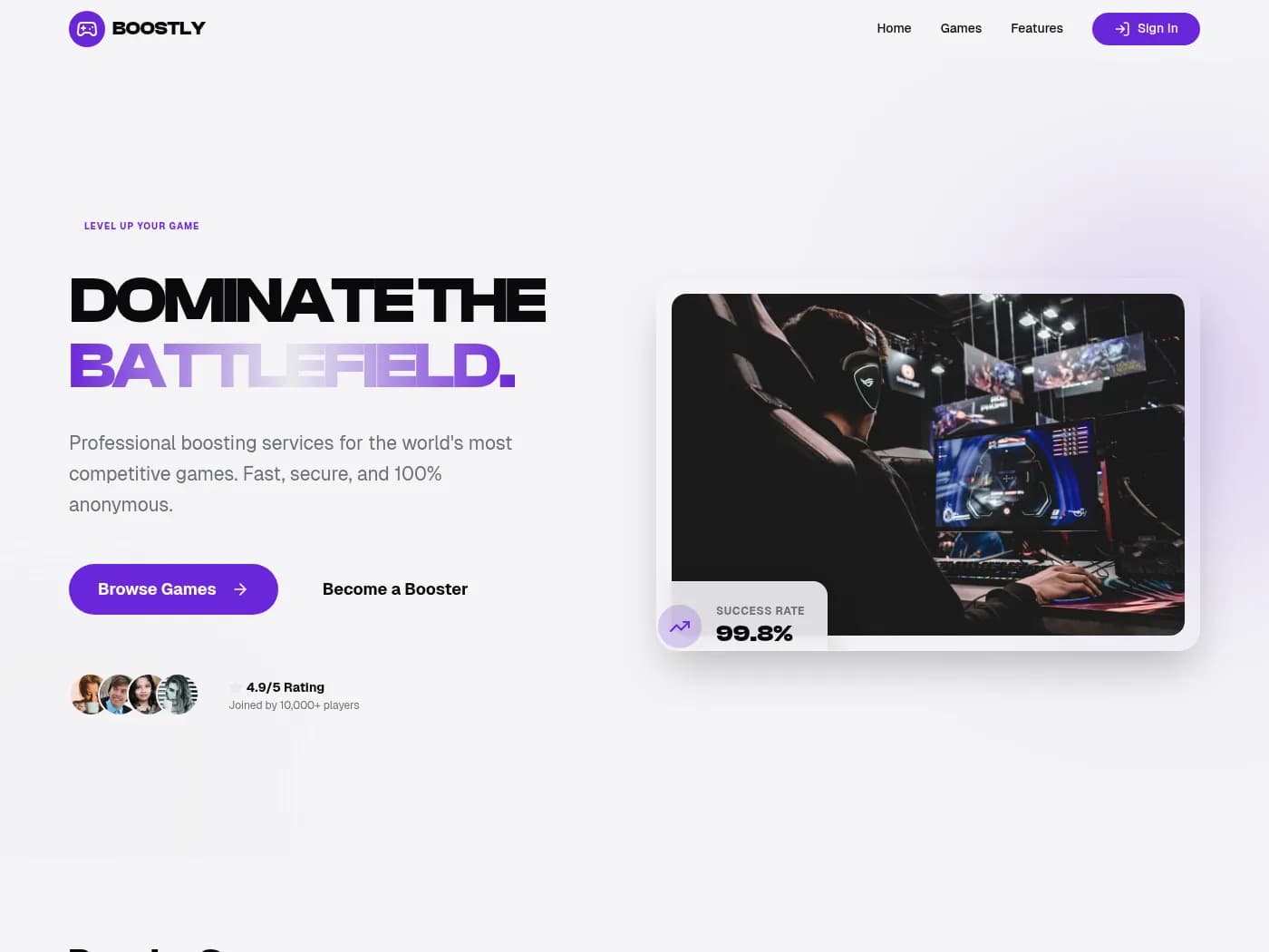 Boostly Game Platform