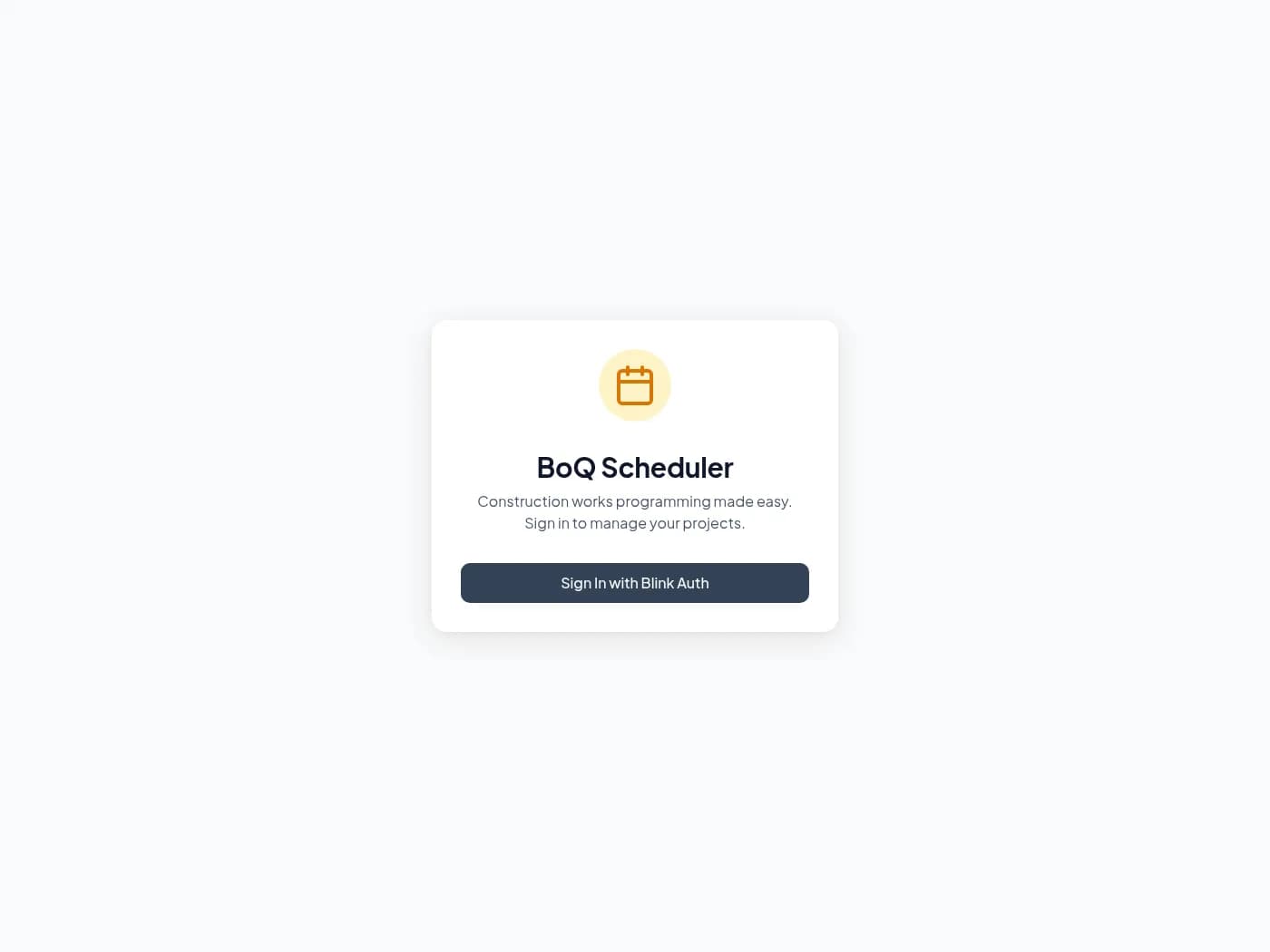 BoQ Works Scheduler