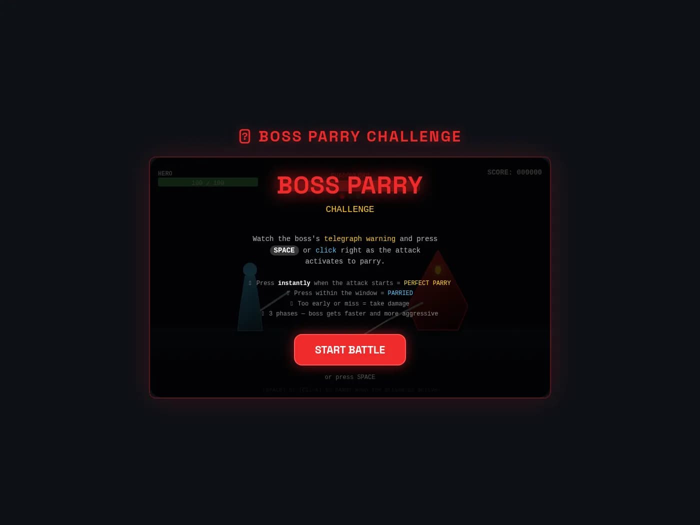 Boss Parry Challenge