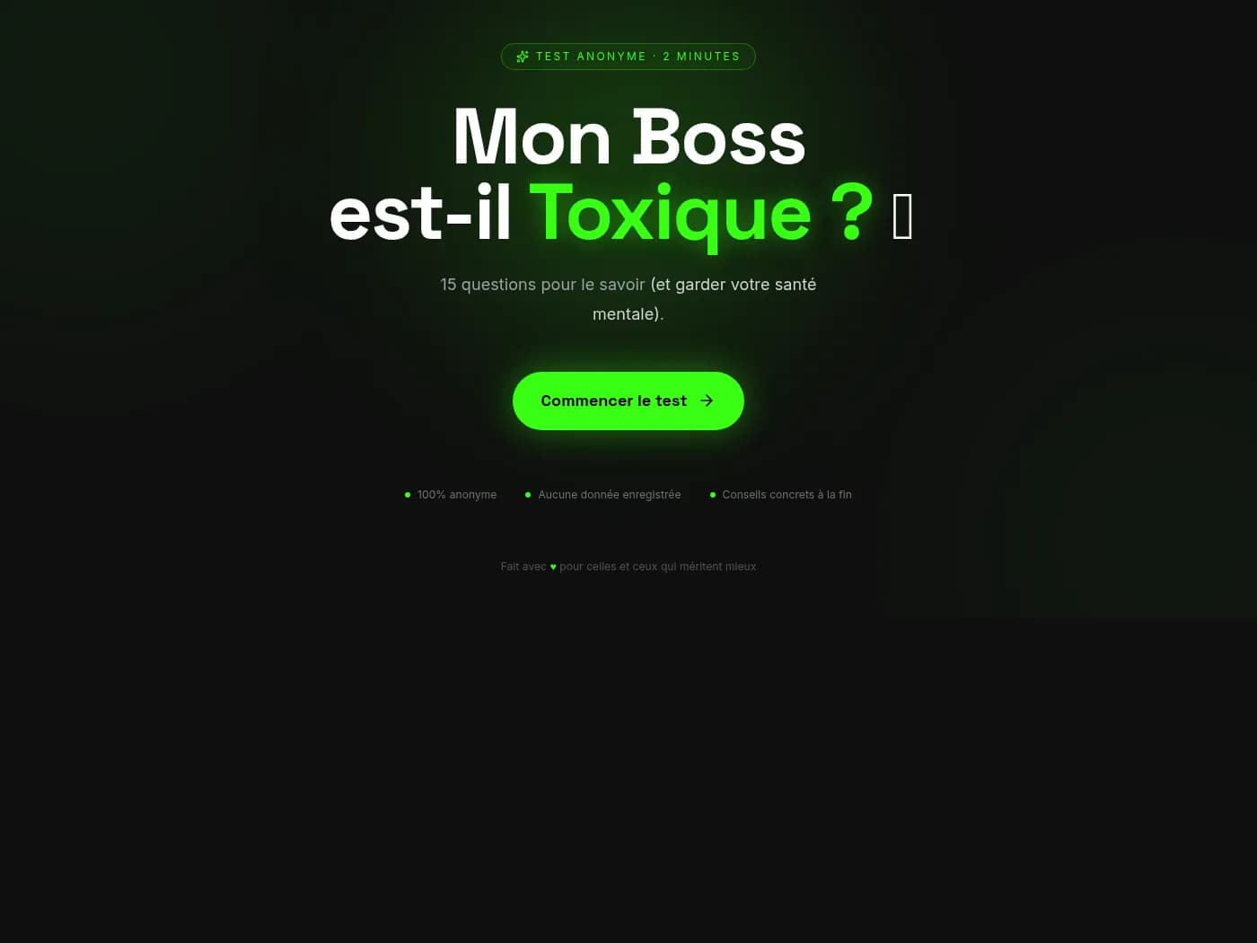 Mon Boss Toxique Quiz