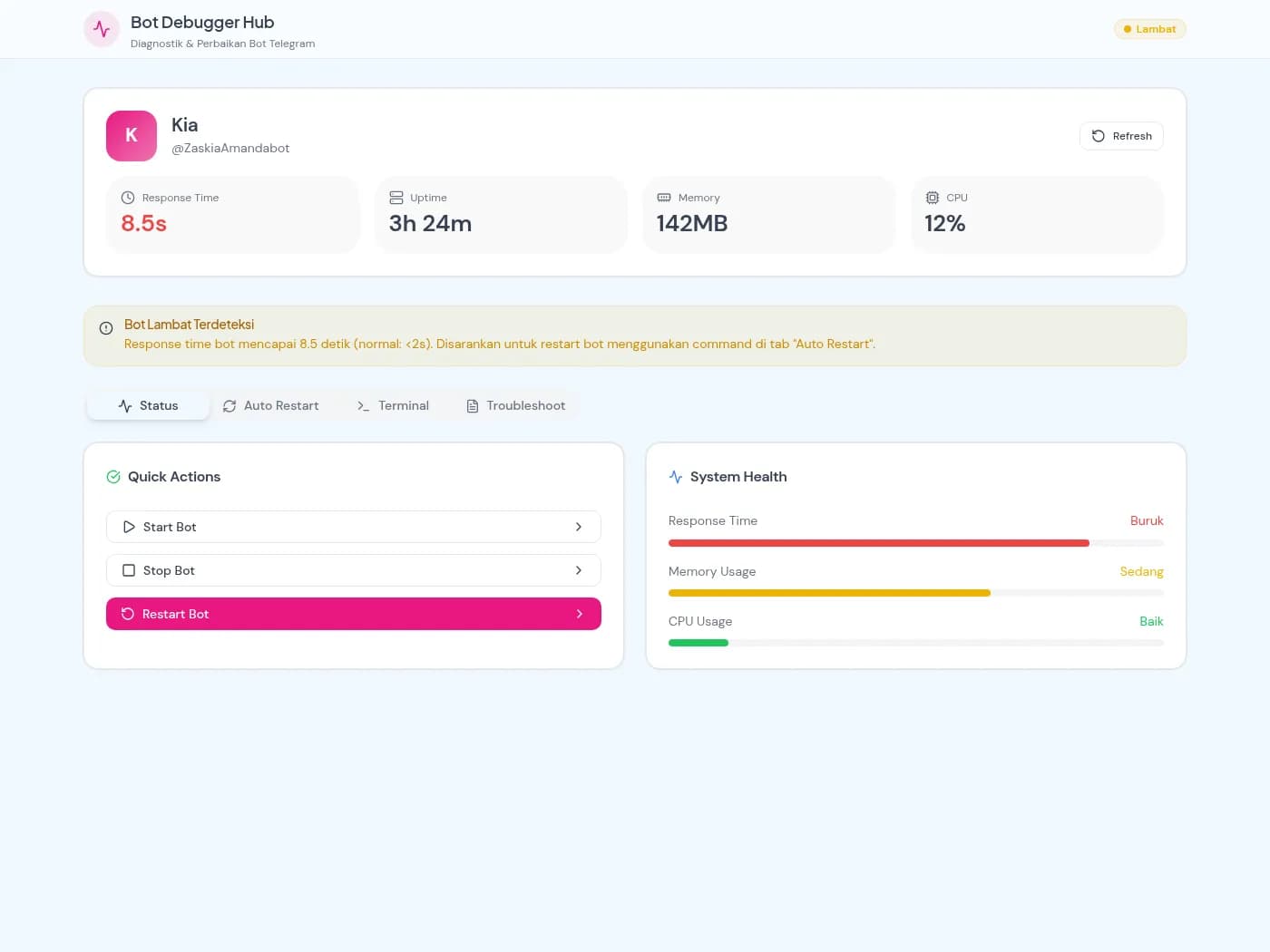 Bot Debugger Hub