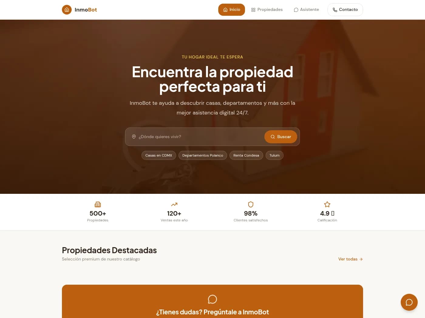 InmoBot Asistente de Ventas