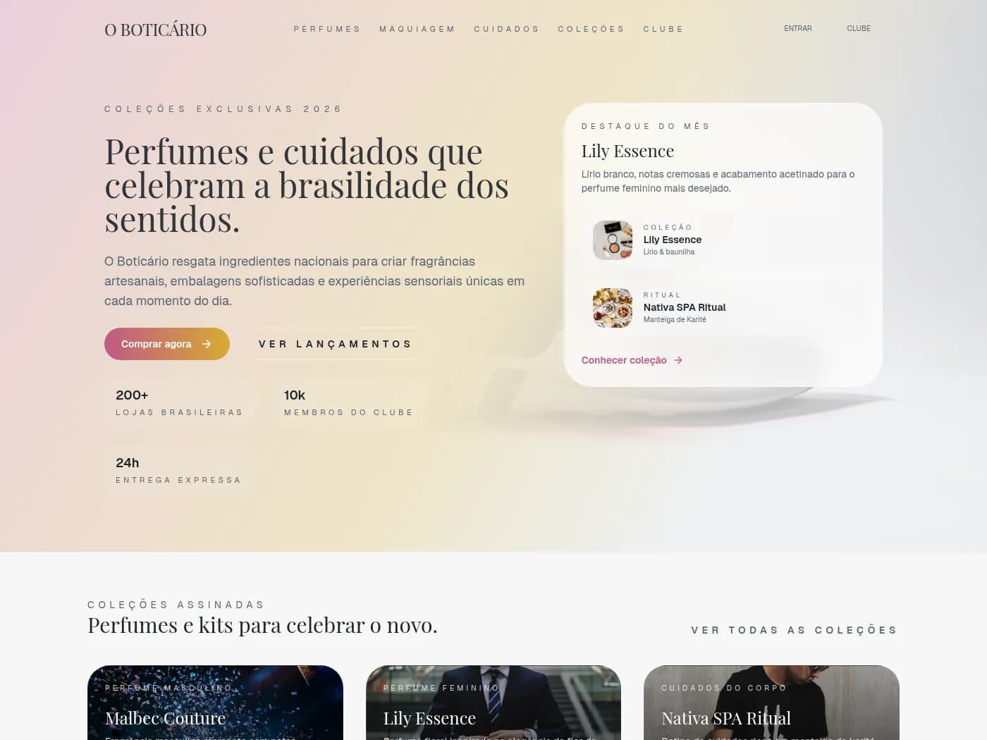 Boticário Web Clone