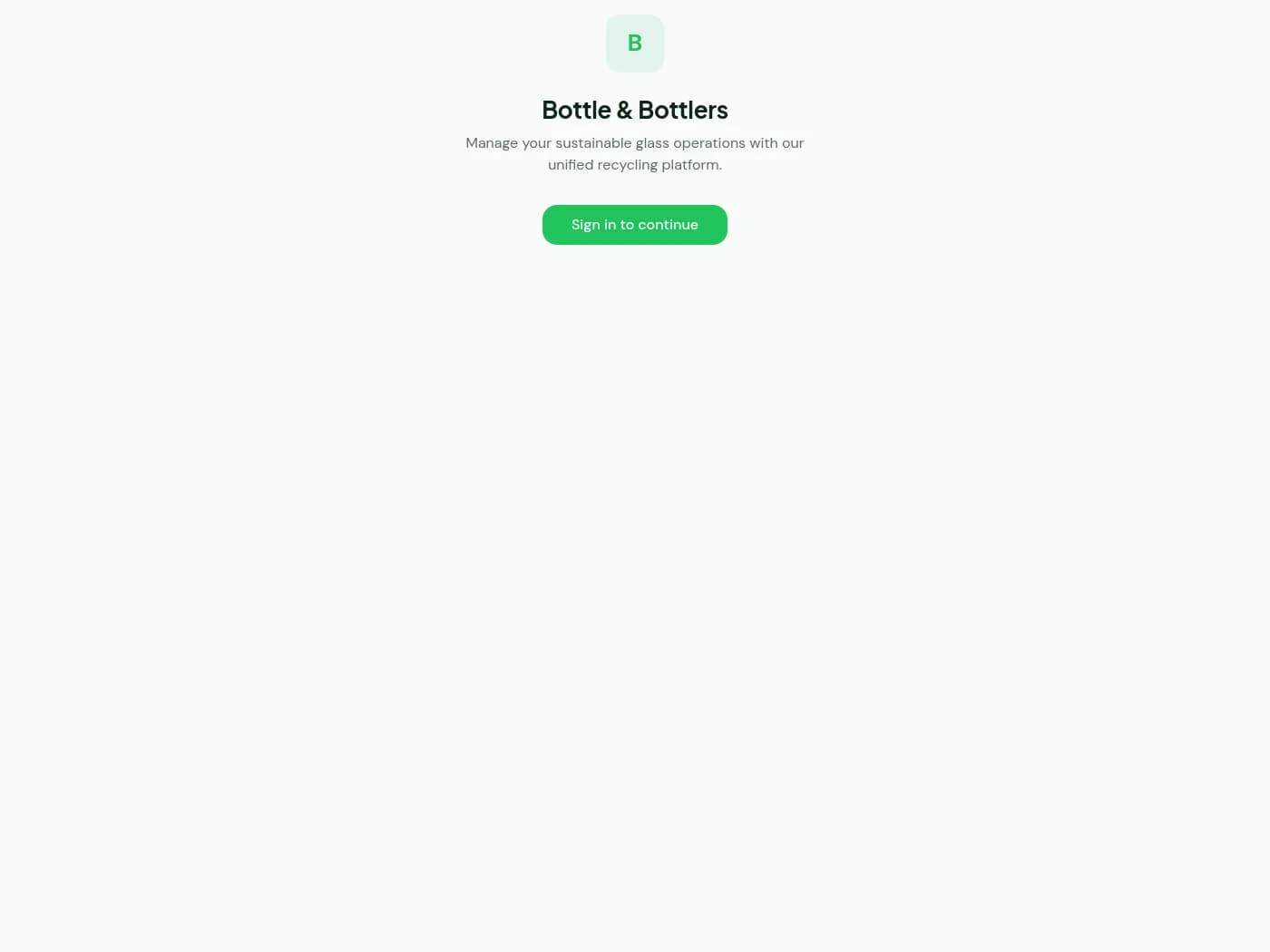 Bottle & Bottlers Platform