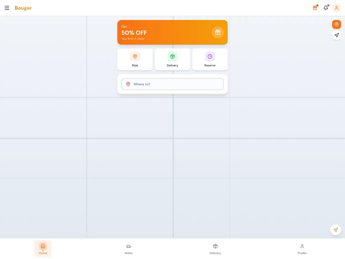 Bouger Ride App