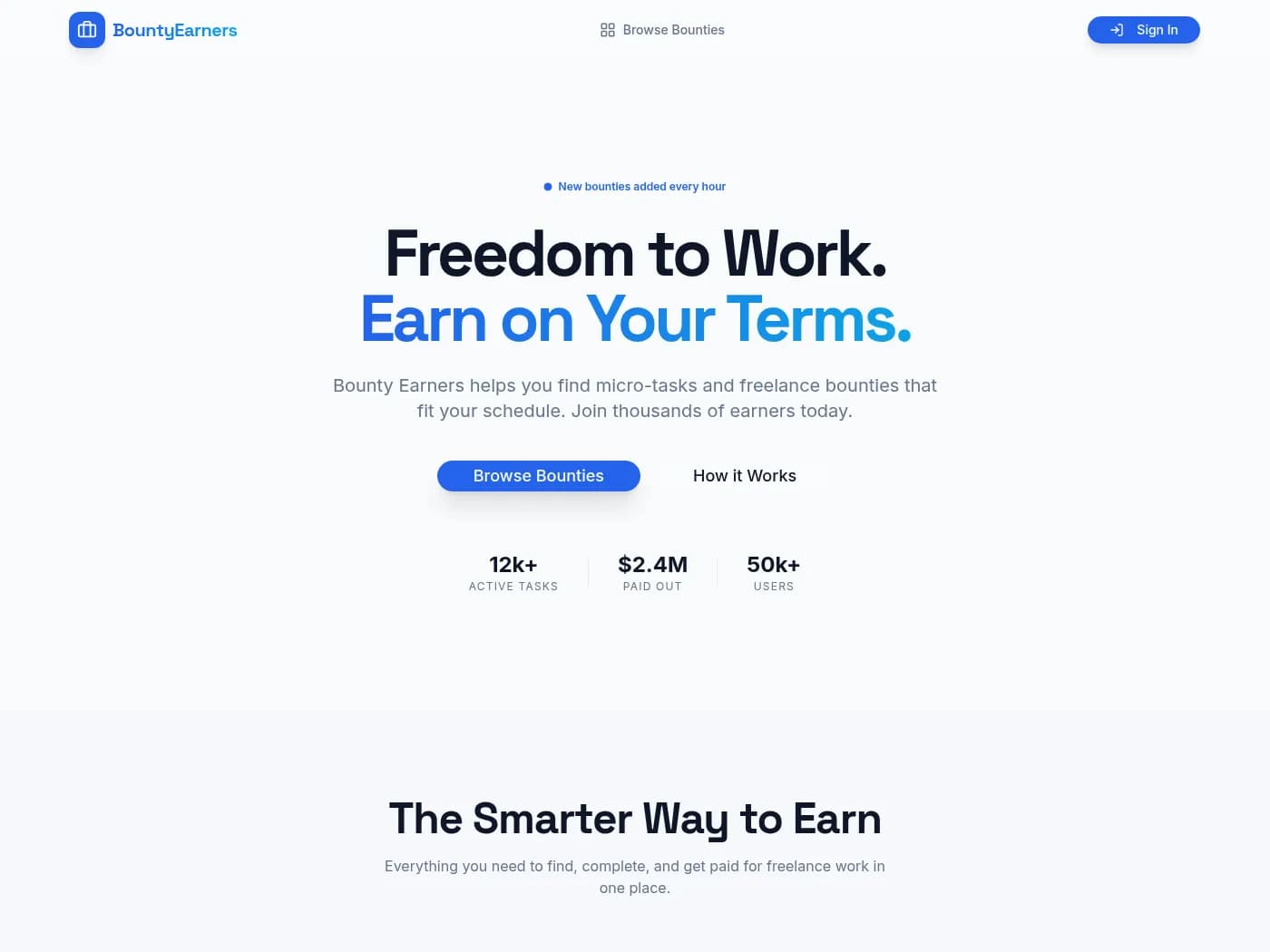 Bounty Earners Board