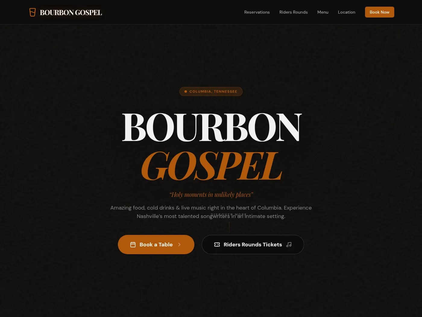 Bourbon Gospel Landing