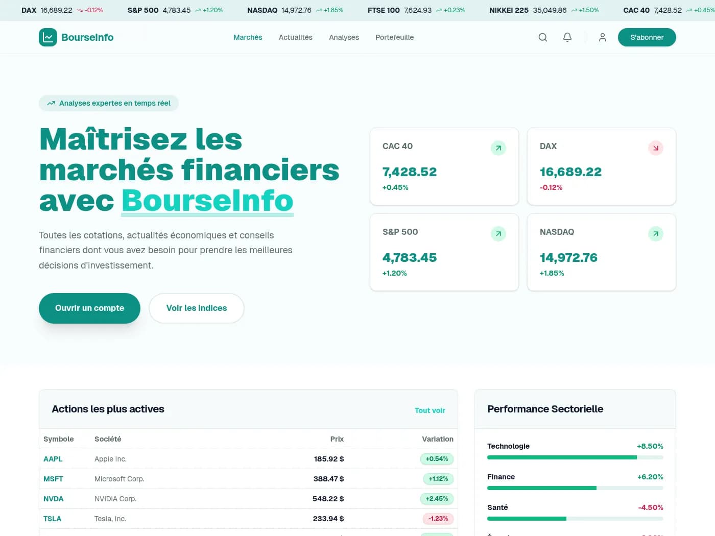 Bourse Info Hub
