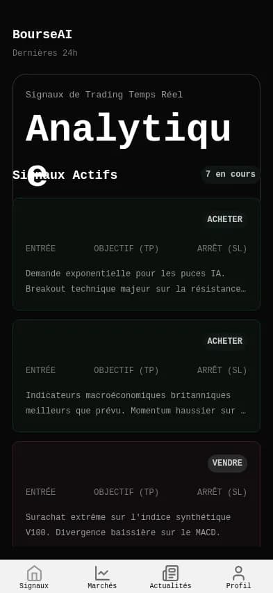BourseAI Analytique Mobile