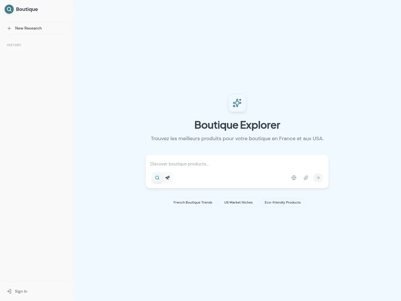Boutique Product Explorer