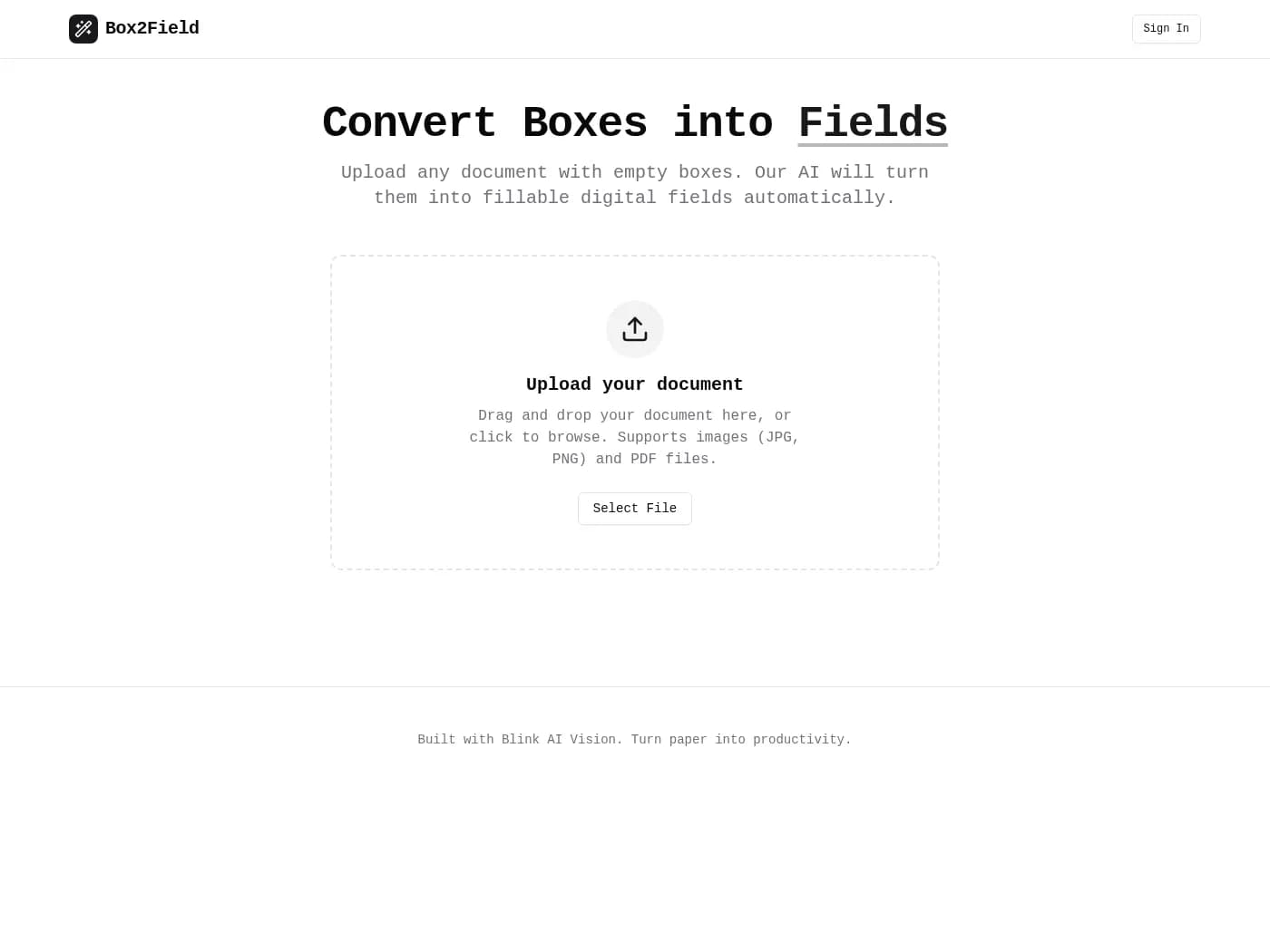 Box2Field Converter