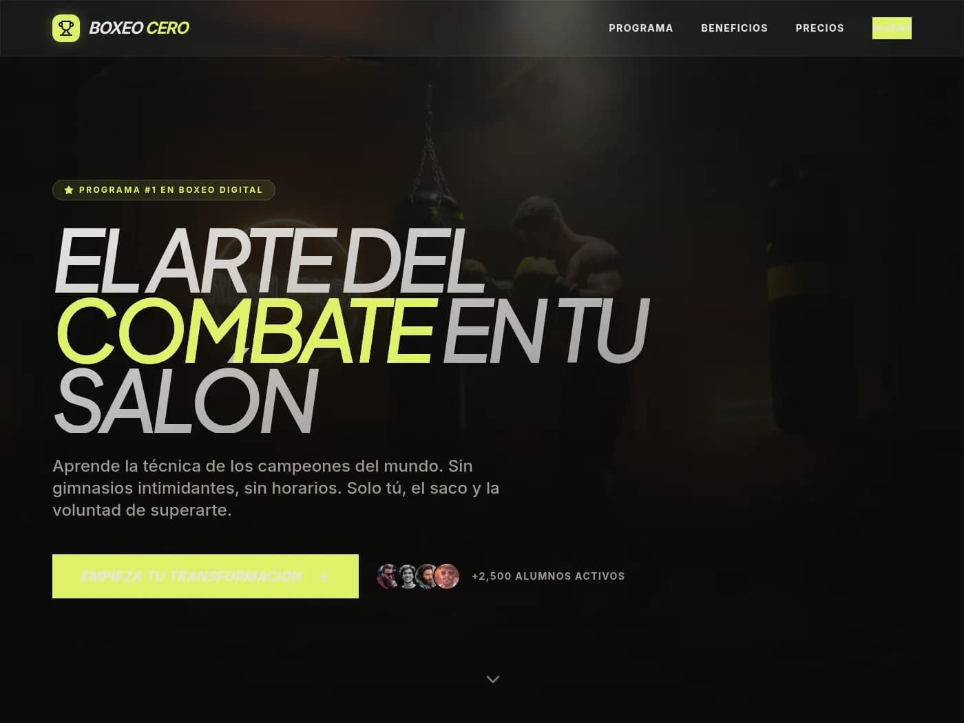 Boxeo Desde Cero Landing