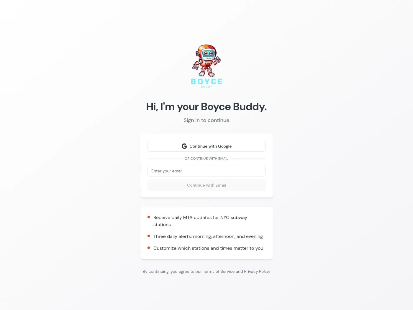 Boyce Buddy Bot