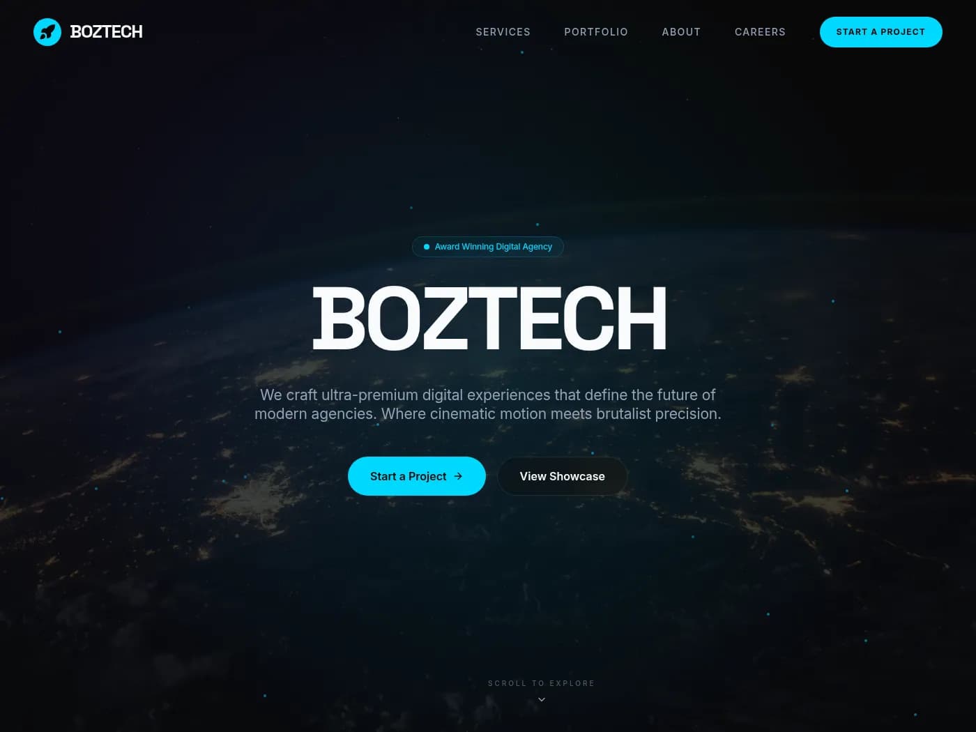 Boztech Cinematic Landing