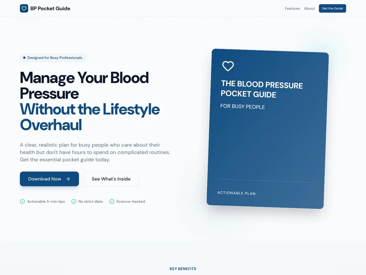 Blood Pressure Pocket Guide Landing