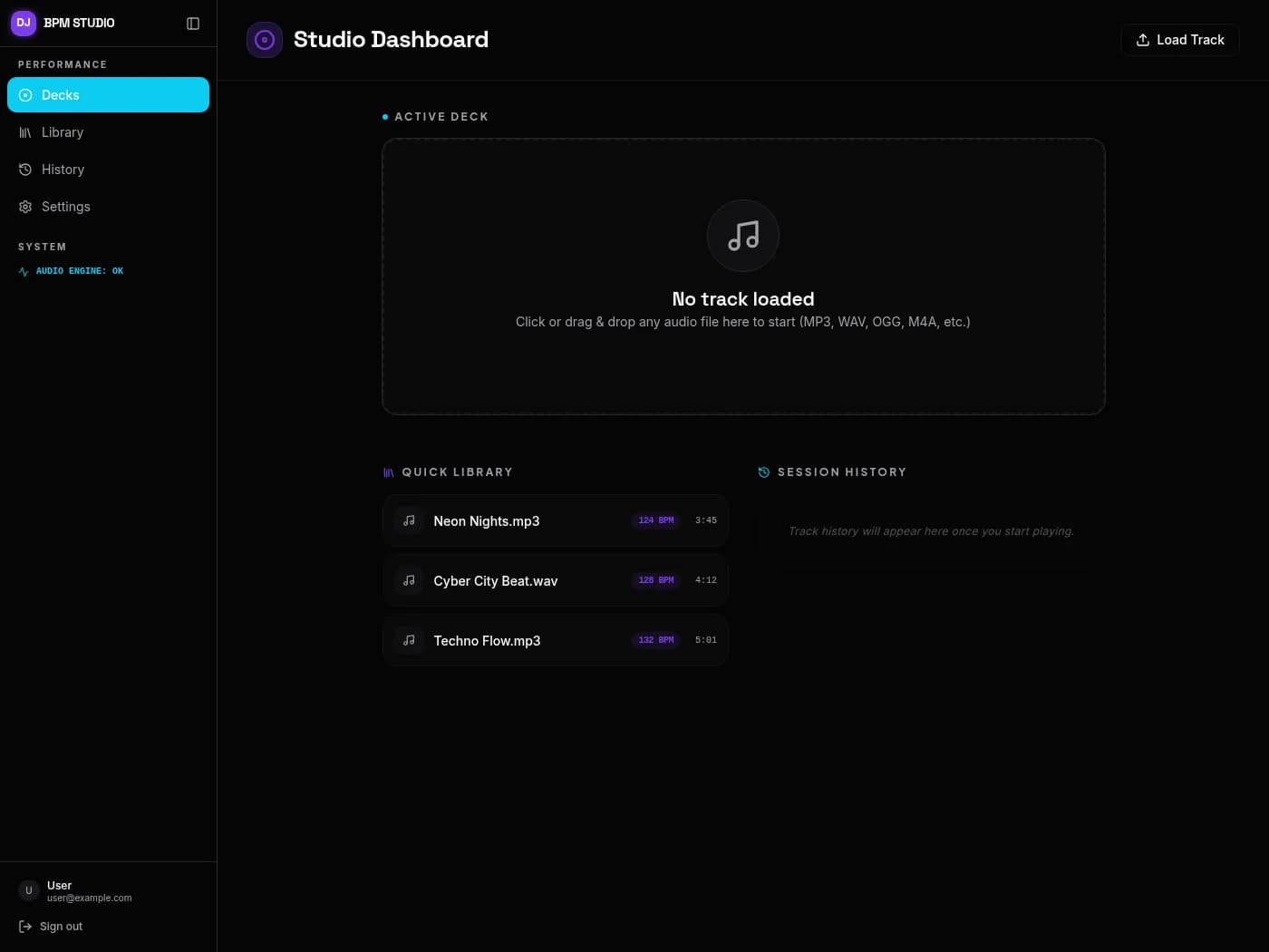 DJ BPM Audio Player