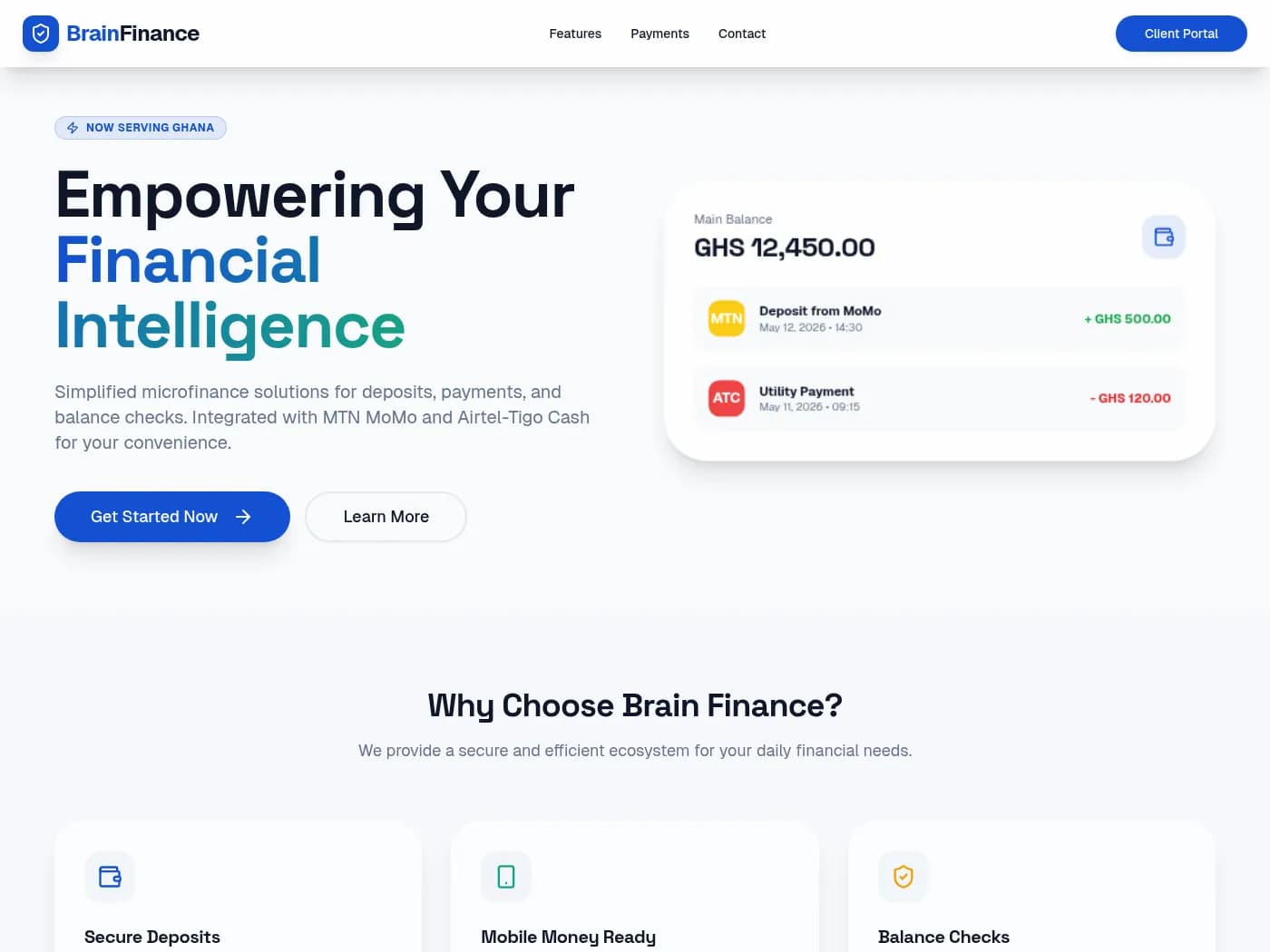 Brain Finance Web App