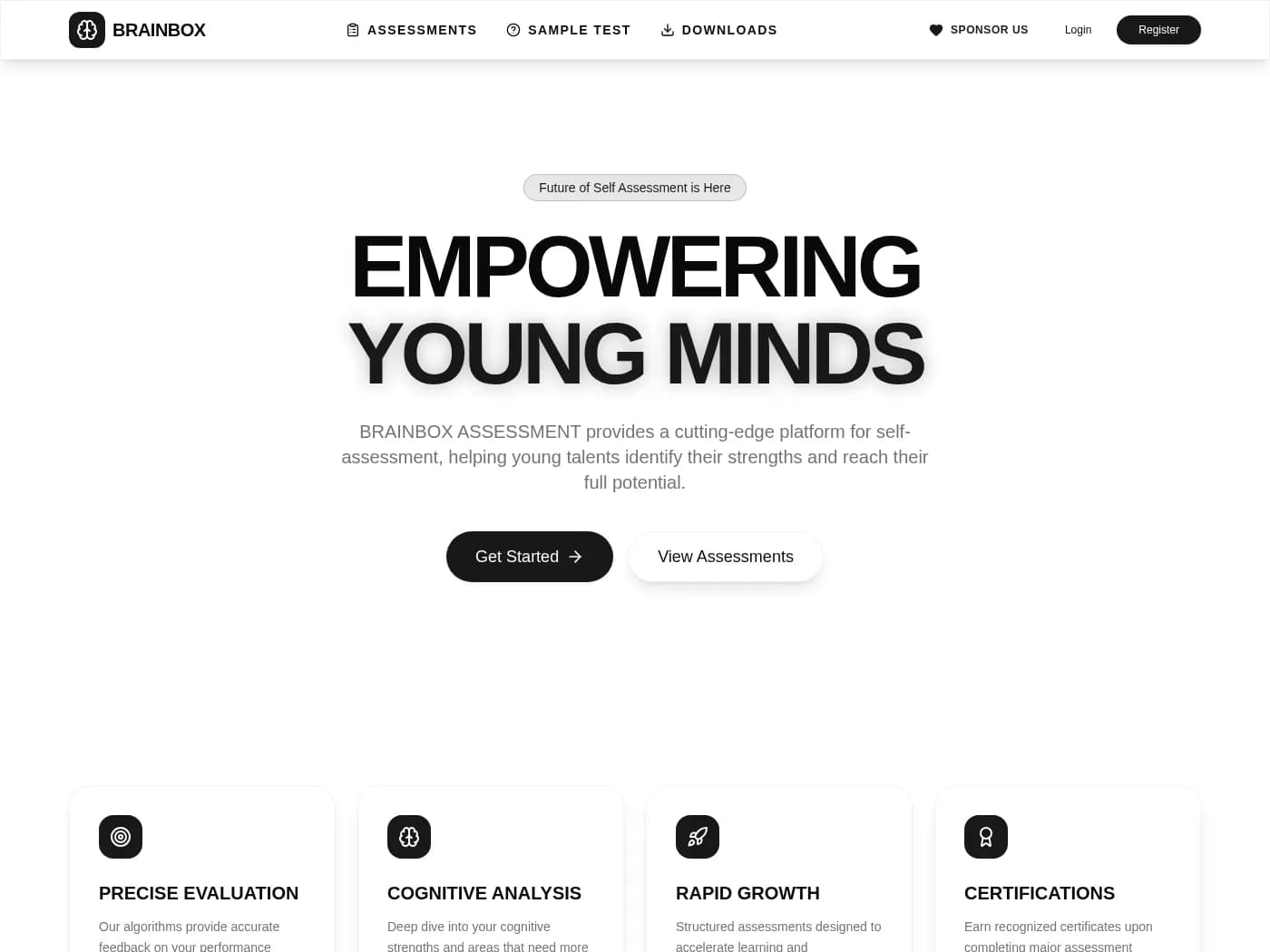BRAINBOX 3D Assessment Site