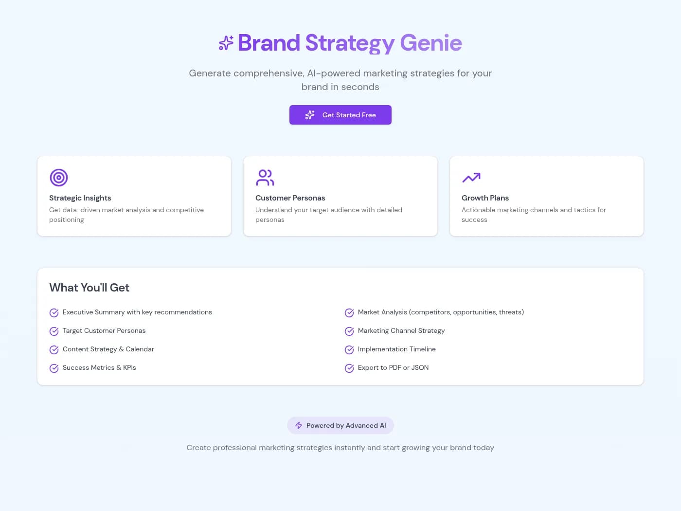 Brand Strategy Genie