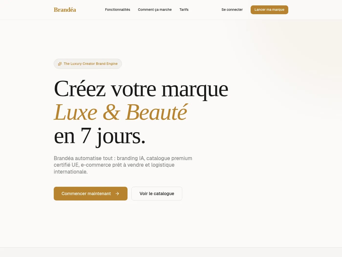 Brandéa Creator Platform