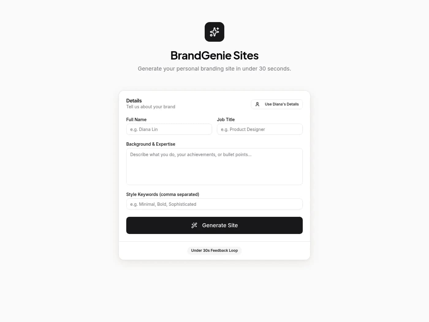 BrandGenie Sites