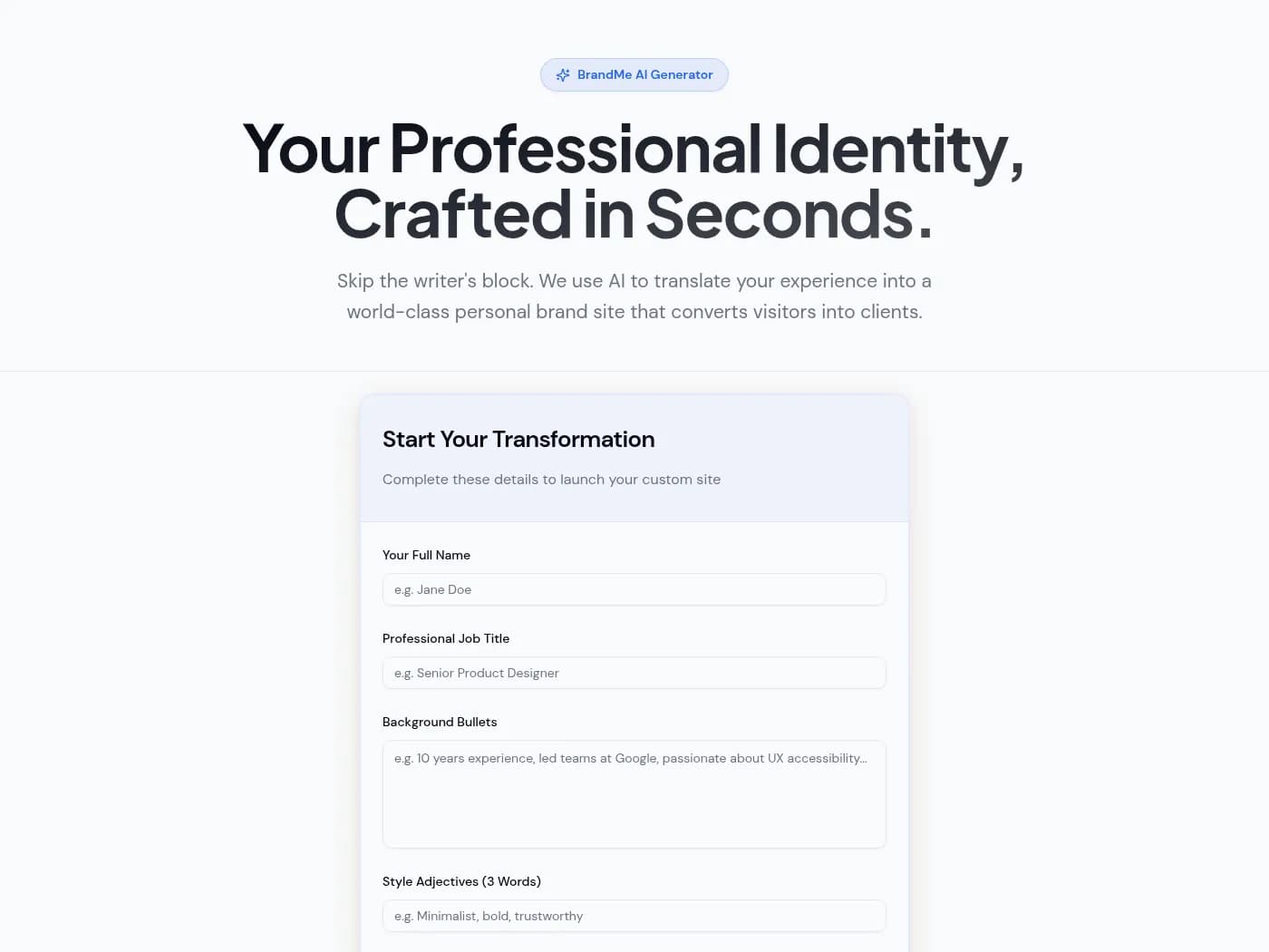 BrandMe Generator