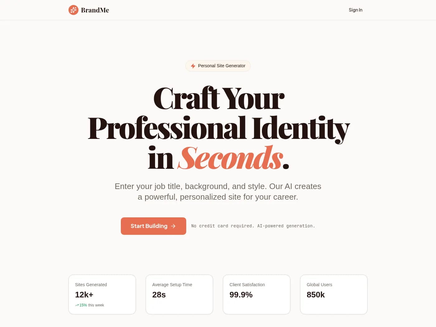 BrandMe Site Generator