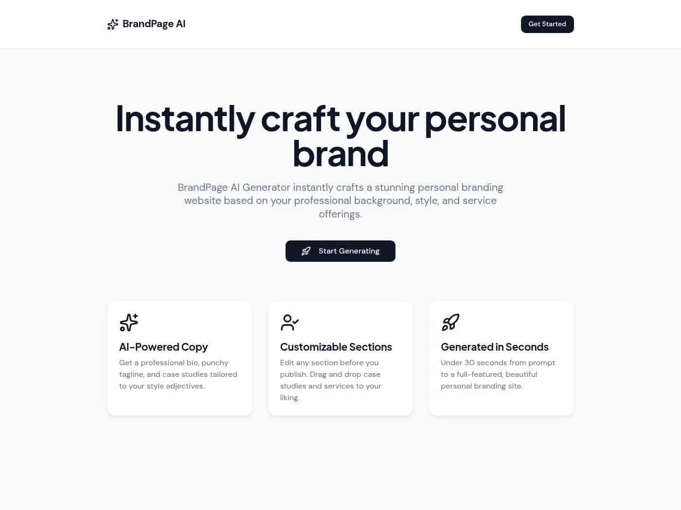 BrandPage AI Generator