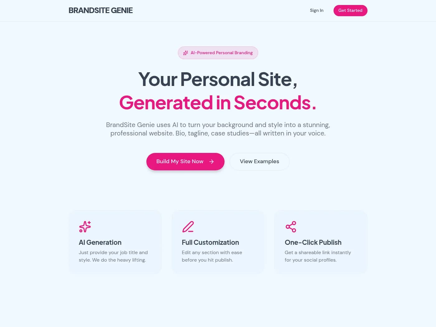 BrandSite Genie