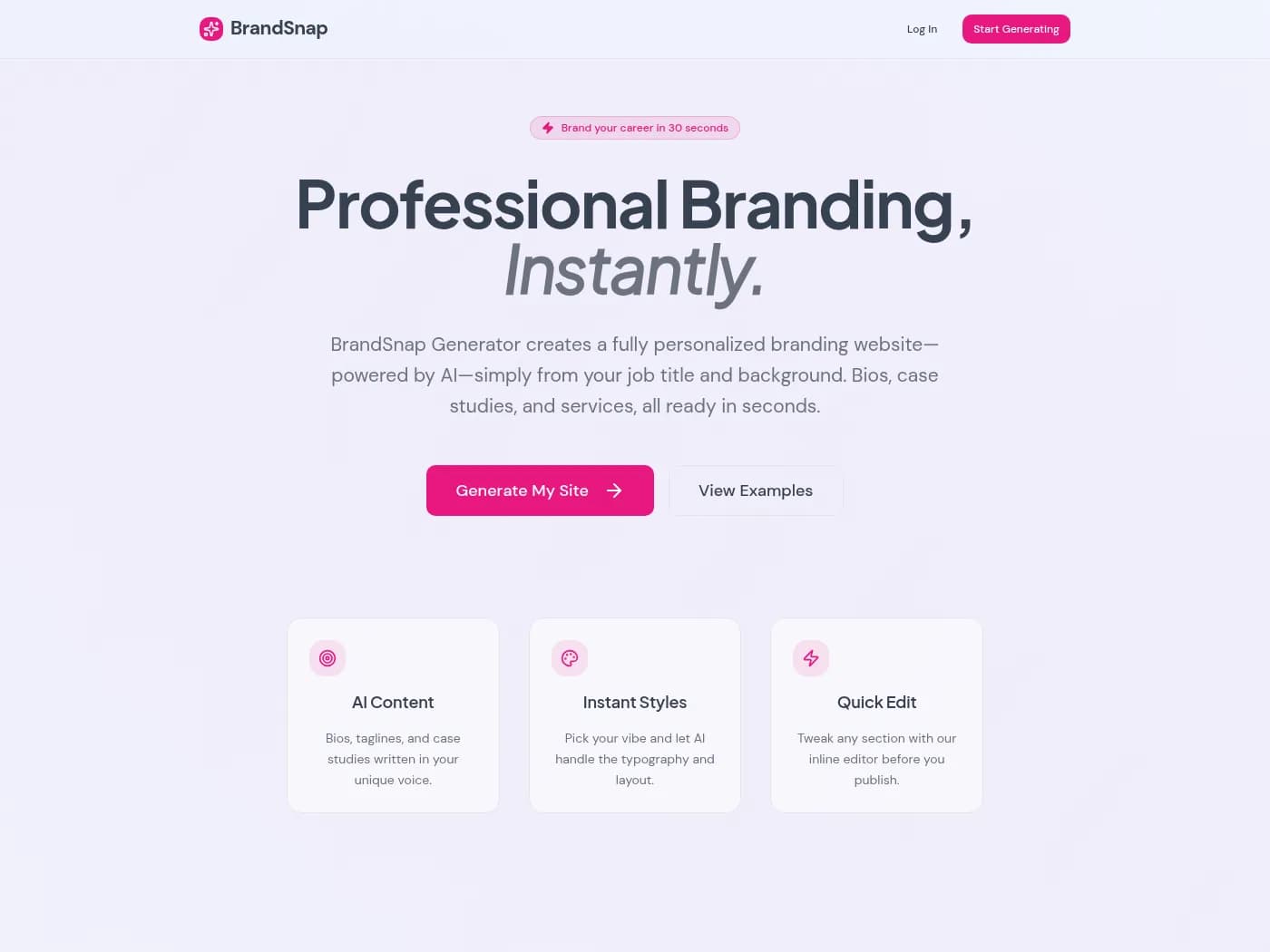 BrandSnap Generator