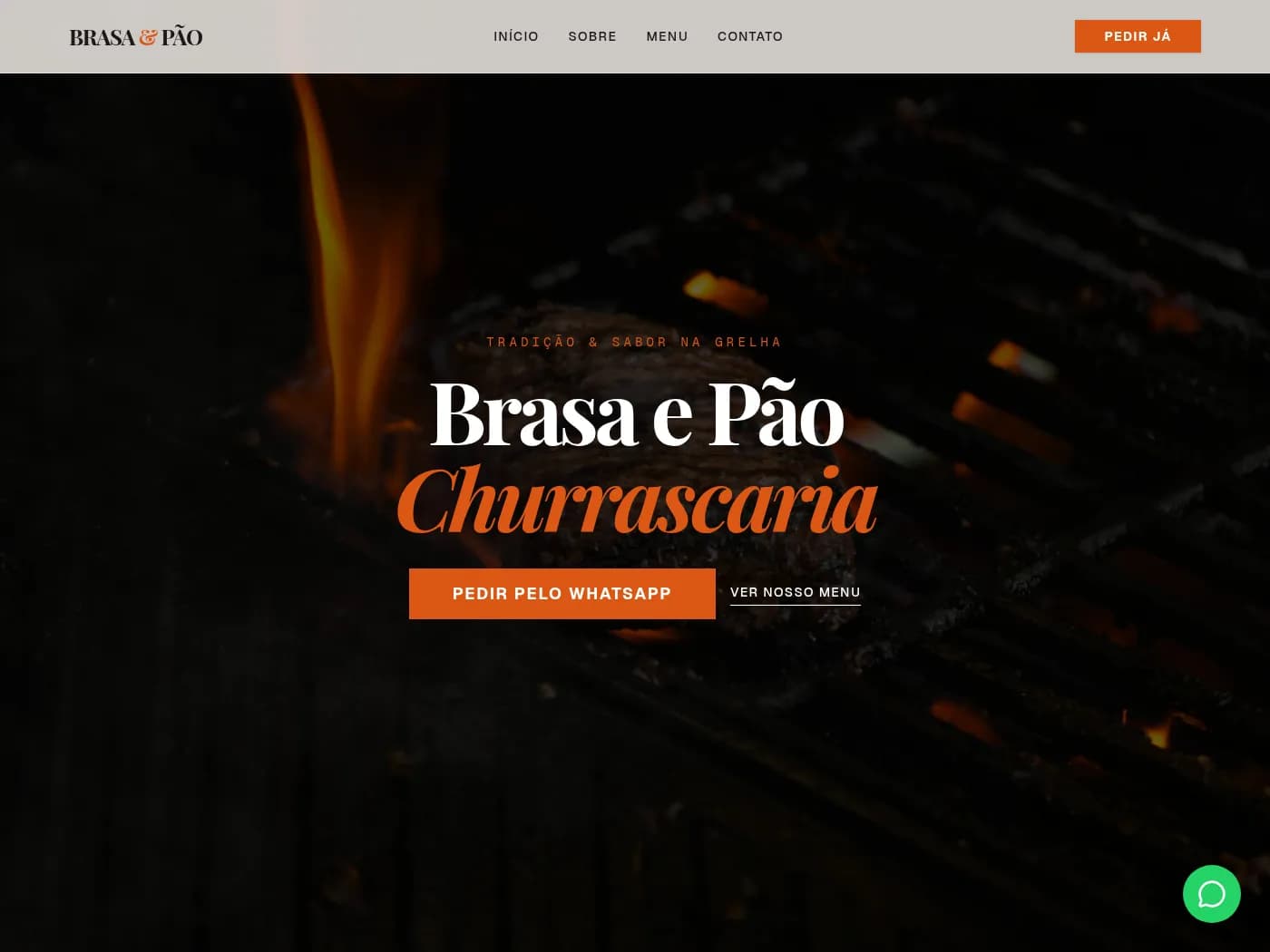 Brasa e Pão Website